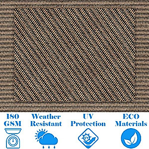 AwnPro Square Shade Sail 6' x 6' Canopy to Block Sunlight for Outdoor Patio Garden Patio Deck Pergola (Brown)