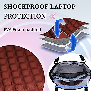 Laptop Tote Bag for Women, 15.6 Inch Computer Shoulder Bag Teacher Work Bag Travel Purse with Small Pouch VONXURY