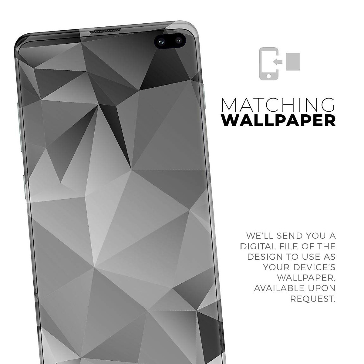 DesignSkinz Vector Black & White Abstract Connect Pattern Protective Vinyl Decal Wrap Skin Cover Compatible with The Samsung Galaxy S20 (Screen Trim & Back Glass Skin)