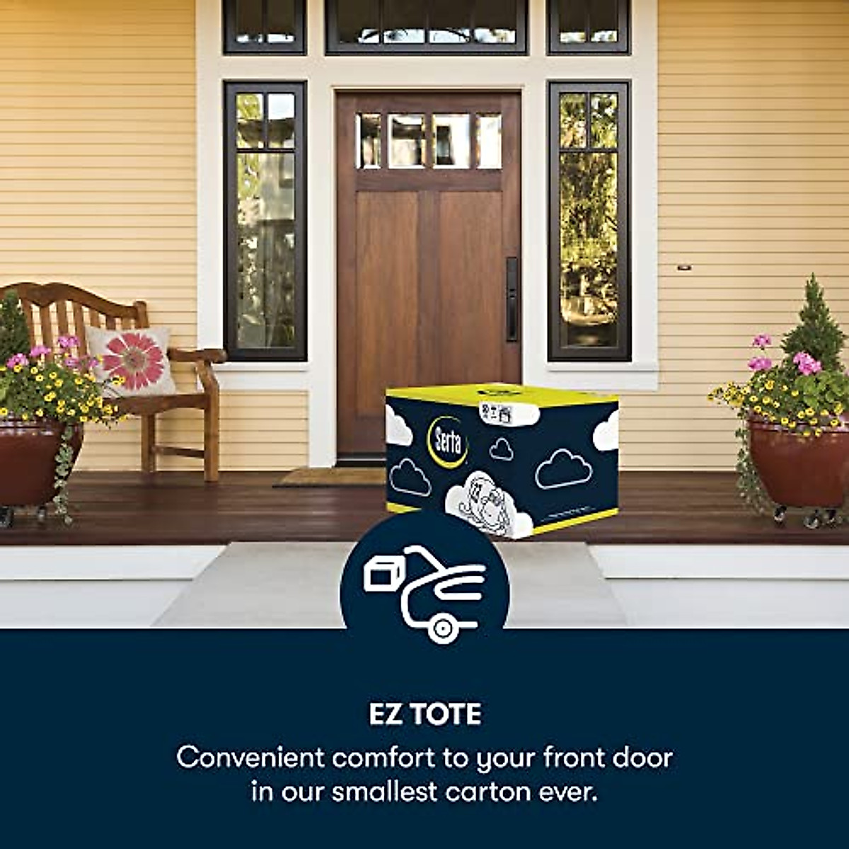 Serta - 9 inch Cooling Gel Memory Foam Mattress, Queen Size, Medium-Firm, Supportive, CertiPur-US Certified, 100-Night Trial - Sheepless Night,Blue