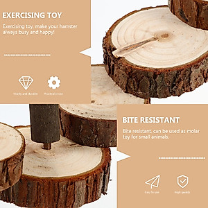 Wooden Hamster Ladder Bridge,Small Animals Climbing Ladder Activity Set Platform Ramps Playground Toys for Parrot Ferret Squirrel Hamster Rat Small Animals Little Rodent to Play and Exercise