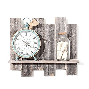 BarnwoodUSA | Farmhouse Staggered Wall Shelf - 100% Up-cycled Reclaimed Wood