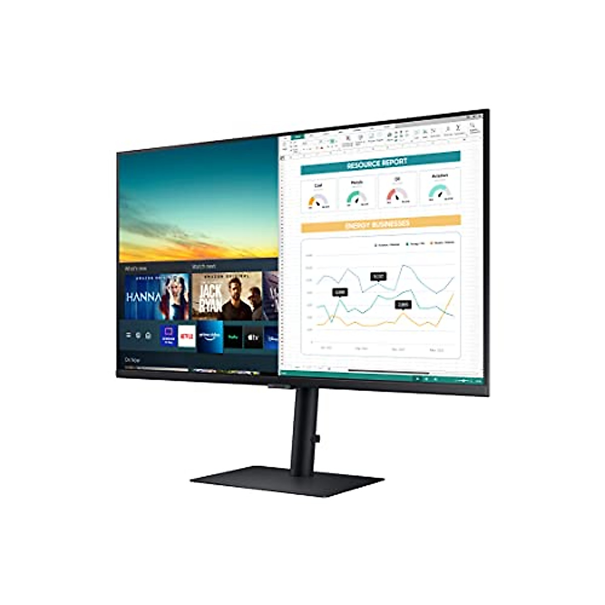 SAMSUNG M5 Series 32-Inch FHD 1080p Smart Monitor & Streaming TV (Tuner-Free), Netflix, HBO, Prime Video, & More, Apple Airplay, Height Adjustable Stand, Built-in Speakers (LS32AM502HNXZA)