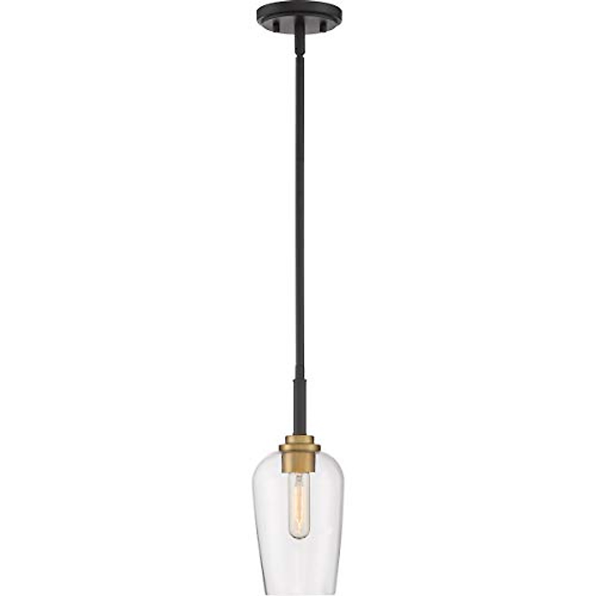 Quoizel SGR1505EK Sagamore Mini Pendant Ceiling Lighting, 1-Light 100 Watt, 13" H x 5" W, Earth Black