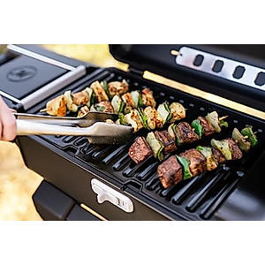 Masterbuilt® Electric Portable Charcoal Grill and Smoker with SteadyTemp Analog Temperature Control, Collapsible Cart and 200 Cooking Square Inches in Black, Model MB20040722