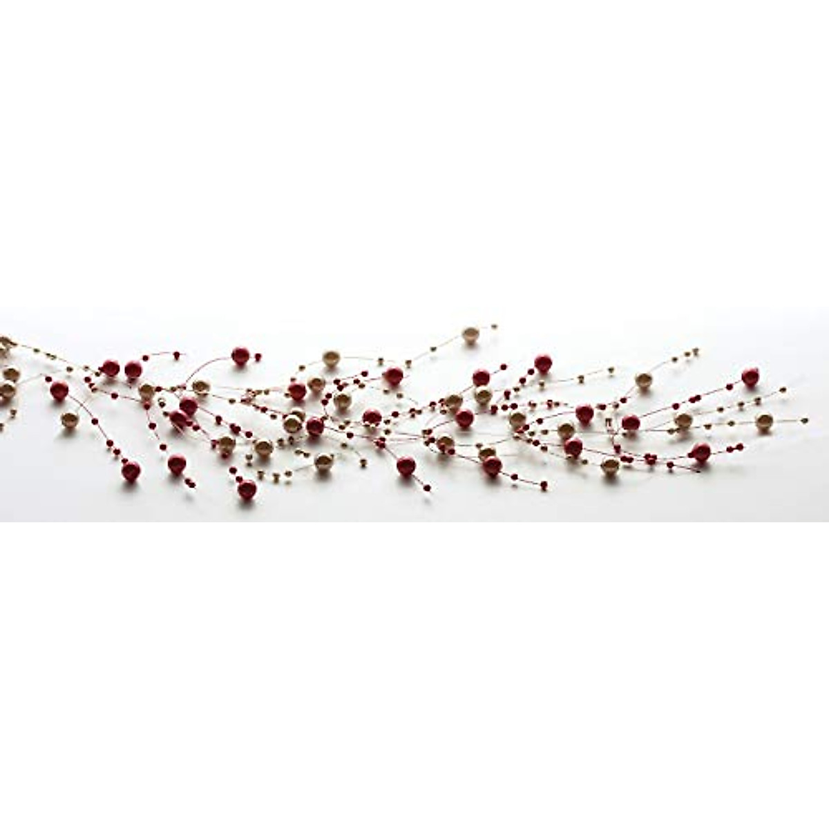 Sullivans Burgandy and Gold Pearl Beaded Garland 5'