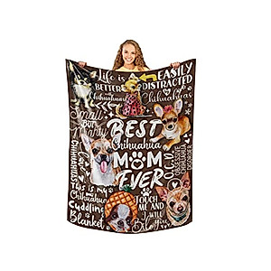 InnoBeta Chihuahua Gifts for Women, Flannel Throw Blanket for Chiwawa Chiuauaha Lovers (50"x 65") - Best Chihuahua Mom