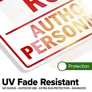 Electrical Room Authorized Personnel Only Sign, 10x14 Inches, Rust Free .040 Aluminum, Fade Resistant, Made in USA by My Sign Center