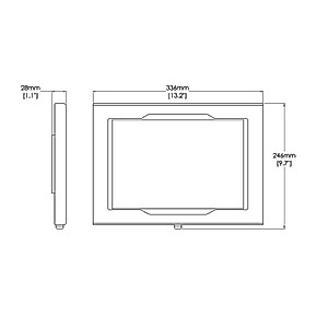 TABcare Security Locking Metal Case for Dell Latitude 5285 5290 7200 7210 as Kiosk, POS, Store, Show Display (Black, Wall Mount VESA)