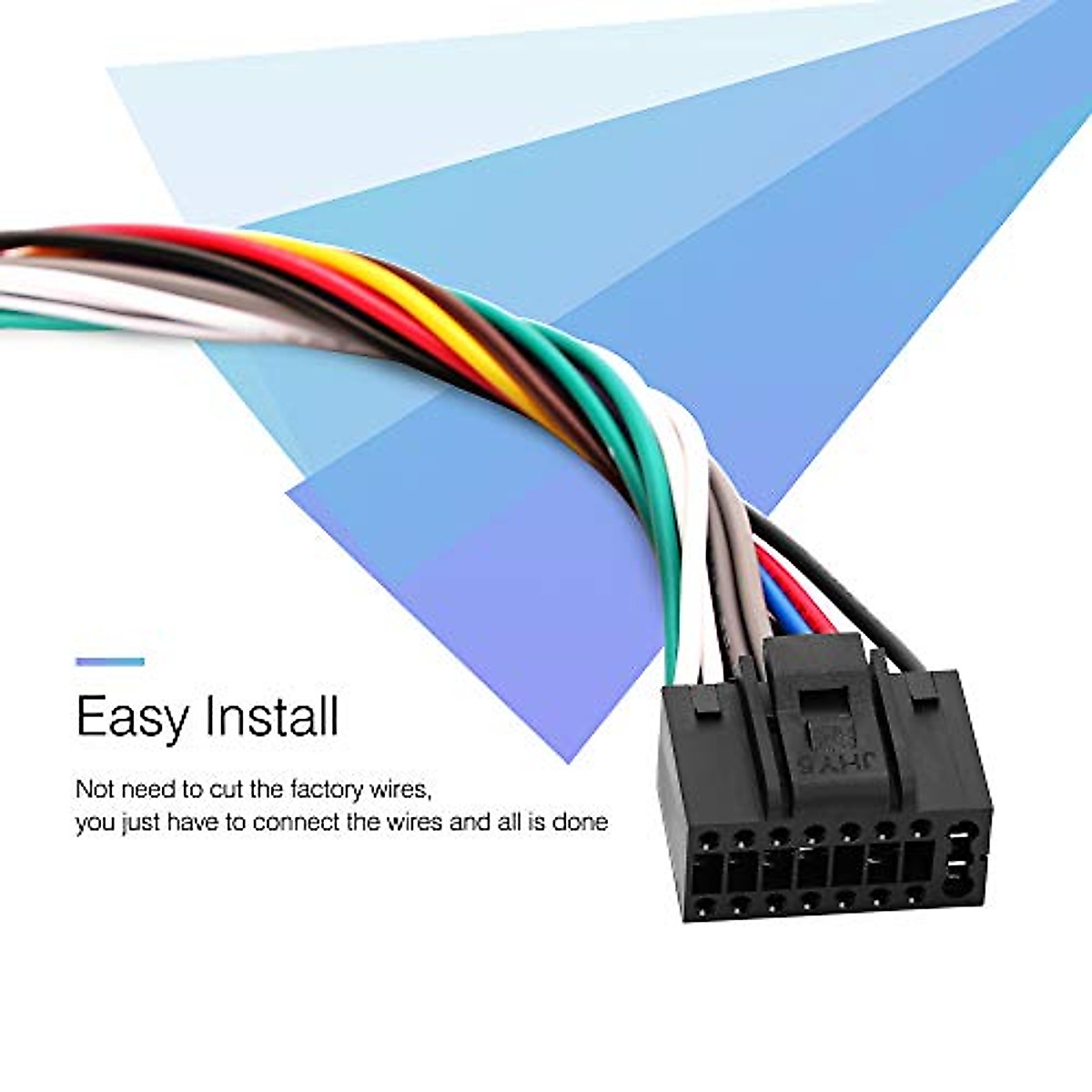 RDBS 16 Pin Radio Stereo Wiring Harness Compatible with Kenwood CD DVD Navigation in-Dash