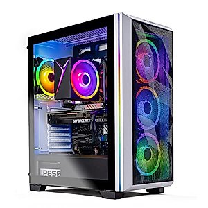 Skytech Gaming Chronos Gaming PC Desktop – AMD Ryzen 7 5700X 3.4 GHz, NVIDIA RTX 4070 Ti, 1TB NVME SSD, 16GB DDR4 RAM 3200, 750W Gold PSU, 11AC Wi-Fi, Windows 11 Home 64-bit