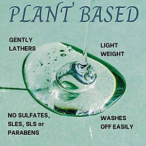 Clarifying Shampoo with Rosemary, Coconut Oil and Aloe Vera for A True Clean, Sulfate Free, Shampoo for Oily, Dry or Curly Hair, for Women and Men