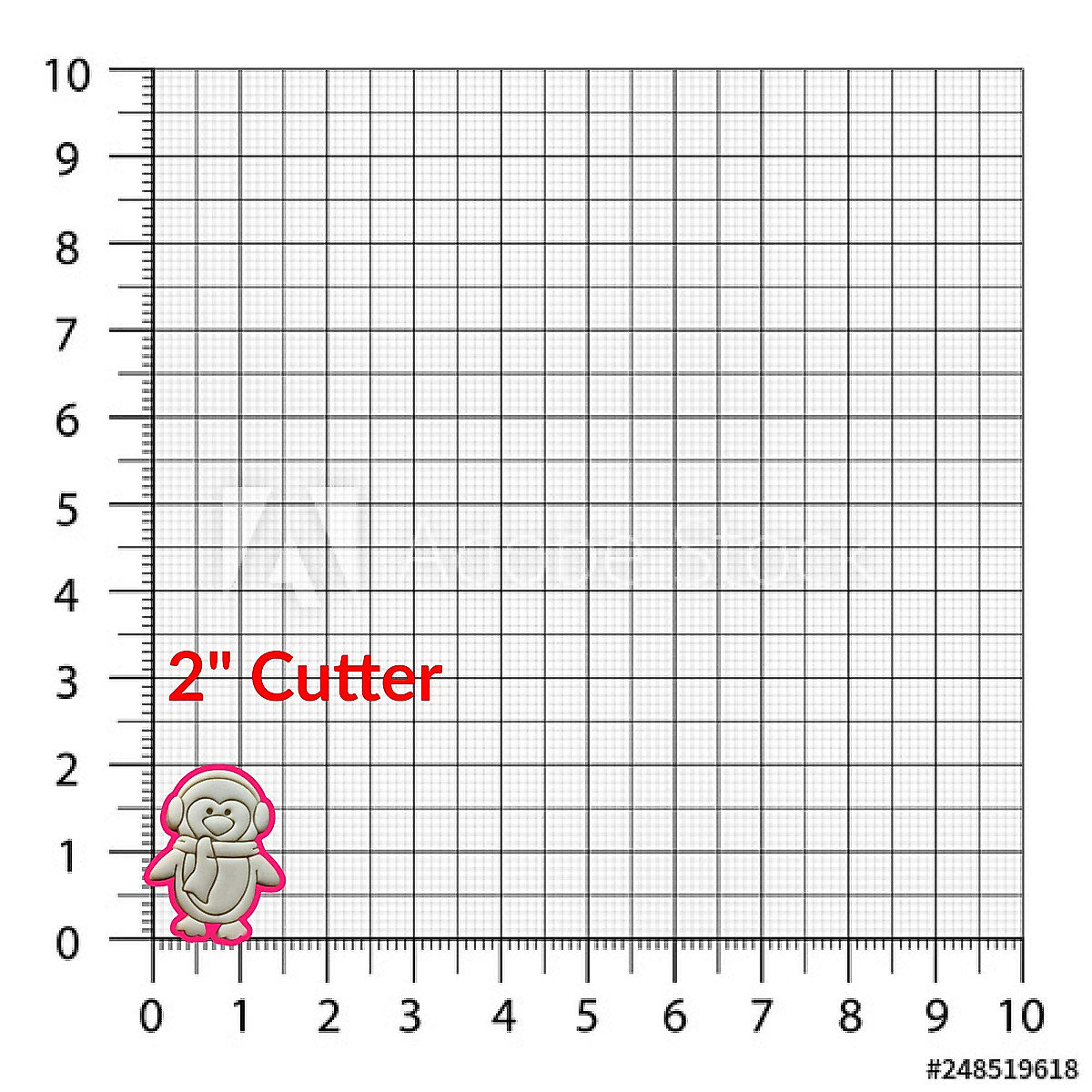 Sweet Prints Inc Set of 2 Penguin with Earmuffs Cookie Cutter - Dishwasher Safe