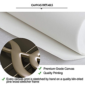 iKNOW FOTO 4 Panel 3D Music Notes Canvas Wall Art Hanging Paintings Modern Artwork Abstract Picture Prints Home Decoration Gift Unique Designed Framed Art Work for Walls Ready to Hang for Classroom