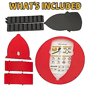 Mouse Trap Bucket, Bucket Lid Mouse Trap, 5 Gallon Bucket Compatible, Humane or Lethal, Trap Door Style, Multi Catch, Auto Reset, Indoor Outdoor, No See Kill (Wine)