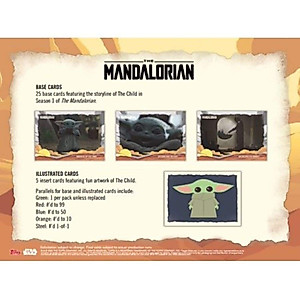 Topps The Mandalorian: Journey of The Child Star Wars Trading Cards Blaster Box- Featuring Baby Yoda | Includes Illustrated Cards & Parallels, Multicolor