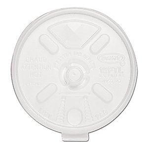 Dart Liftnlock Lids, Fits 10-14oz Cups, Translucent DCC12FTLS