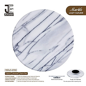 JEmarble Lazy Susan 10 inch Turntable with Aluminum Alloy Bearing, Smooth/Silent/Durable(White)(Premium Quality)