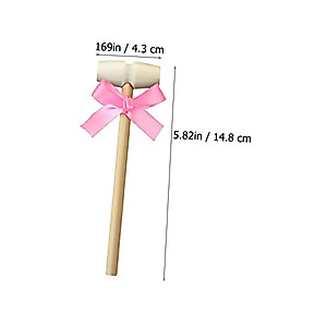 NOLITOY 10pcs Wooden Hammer Ornaments Wooden Mini Cajas Para Fresas Con Chocolate Seafood Cracking Hammers Gavel Wooden Little Hammer Mini Wooden Little Hammer Tool