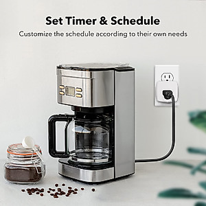 HBN Smart Plug Mini 15A, WiFi Smart Outlet Works with Alexa, Google Home Assistant, Remote Control with Timer Function, No Hub Required, ETL Certified, 2.4G WiFi Only, 4-Pack