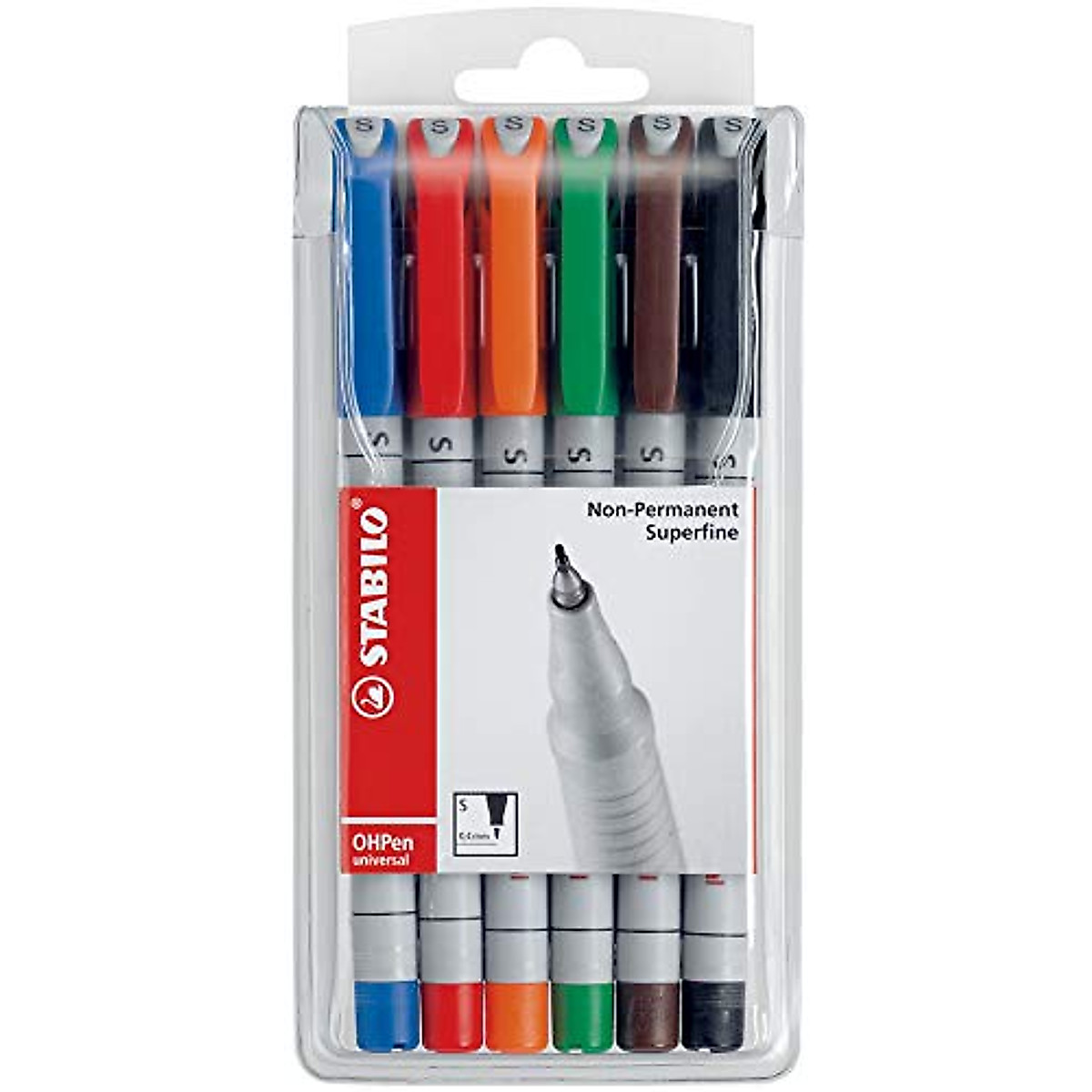 Stabilo® OHPen universal pen medium, water-soluble, pack of 8, pack of 8