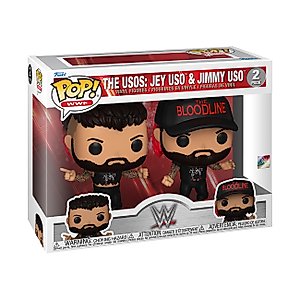 Funko POP! WWE: The Usos: Jey USO & Jimmy USO, 2-Pack - Collectable Vinyl Figure - Gift Idea - Official Merchandise - for Kids & Adults - Sports Fans - Model Figure for Collectors and Display