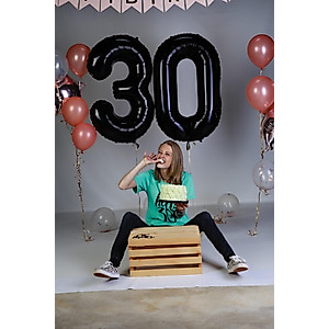 23 Balloon Numbers, 23rd Birthday Decorations for Women Men, Number 32 Balloons 40 In Black Happy 32nd Birthday Party Decorations Jumbo Foil Helium Mylar Balloons for Wedding, Celebration, Graduations