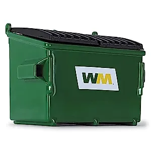 Refuse Trash Bin Waste Management Green and Black 1/34 Diecast Model by First Gear 90-0169C