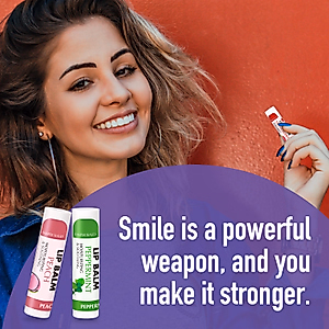 AZEN 8 Pack Lip Balm Stocking, Natural Lip Balm Bulk, Moisturizing Lip Balm for Dry Lips