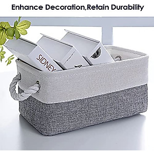 Sacyic Baskets Storage Bins 12x8x5 inch [6-Pack] Fabric Storage Baskets Cloth Baskets Empty Gift Baskets with Rope Handles Decorative Baskets for Organizing