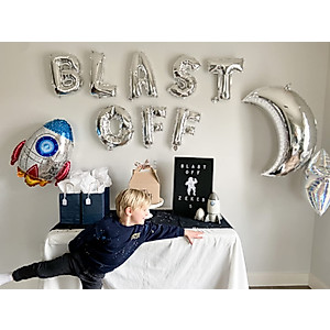 JeVenis Blast off Birthday Decoration Space Party Decoration Rocket Balloons for Space Theme Baby Shower