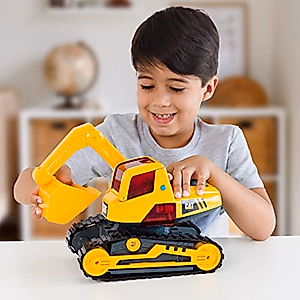 CAT Construction Toys, Power Action Crew Excavator, Light & Sound, Battery Operated, Ages 3+