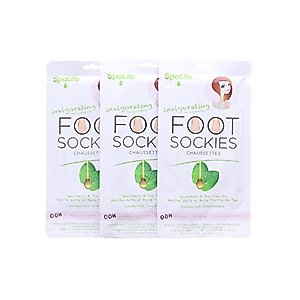 SpaLife Invigorating Spearmint & Tea Tree Oil Foot Sockies (3 Ct)