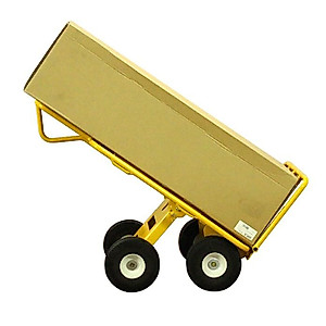 Multi-Mover Heavy Duty Solid Steel Commercial Grade Hand Truck with Adjustable Never Flat Tires and 4 Positions, 750-Pound Weight Capacity