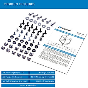RackPath 6U Wall Mount Rack Open Frame 19in Server Equipment Rack Heavy Duty - 17in Depth