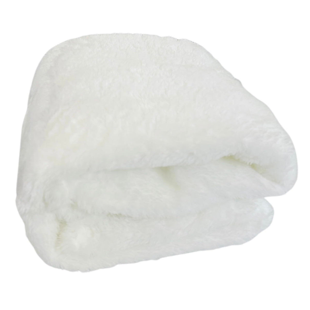 Soft Faux Fur Shaggy Throw Blanket, Warm Thick Fleece Fuzzy Shag Throws, Luxury Furry Plush Fluffy Decorative Cozy Blankets for Couch Sofa Bed Chair (White)