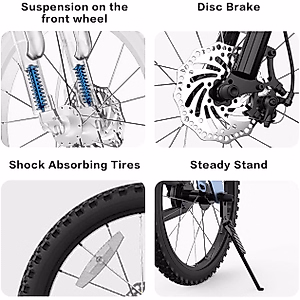 Segway Ninebot Kid’s Bike for Boys and Girls, 18 inch with Kickstand, Red