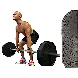 Fake Weights - Replica Weight Plates Prop Set, Styrofoam Olympic Style 45 lb Barbell Barbell Bar Sold Separately. Foam Weights, Light Weights, Props Jokes