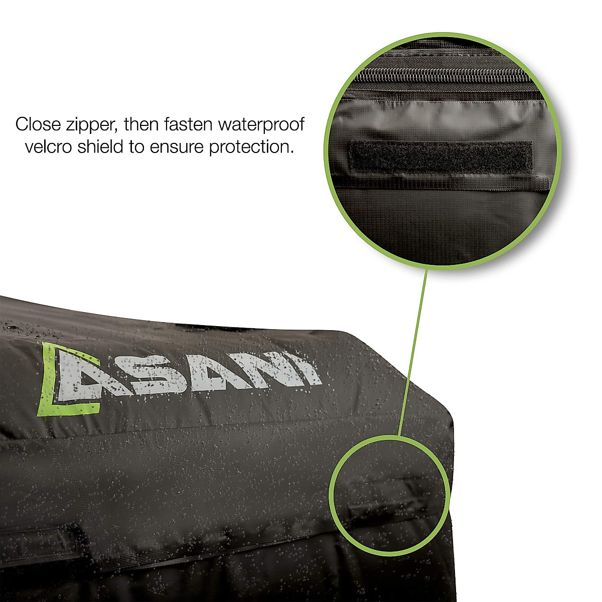 Waterproof Car Roof Top Cargo Carrier Bag with 8 Heavy-Duty Straps and Buckles | Weatherproof Luggage Roofbag for Rooftop Racks | Car Topper Bag for Sedan, SUV, Vans & More (15 Cubic Feet)