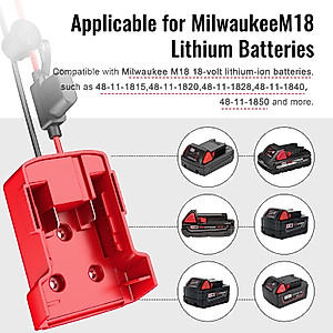 2 Packs Power Wheels Adapter for Milwaukee M18 Battery Adapter Power Wheels Battery Converter Kit with Fuse & Switch & Wire Terminals & 12 AWG Wire for DIY RC Car Toys Robotics