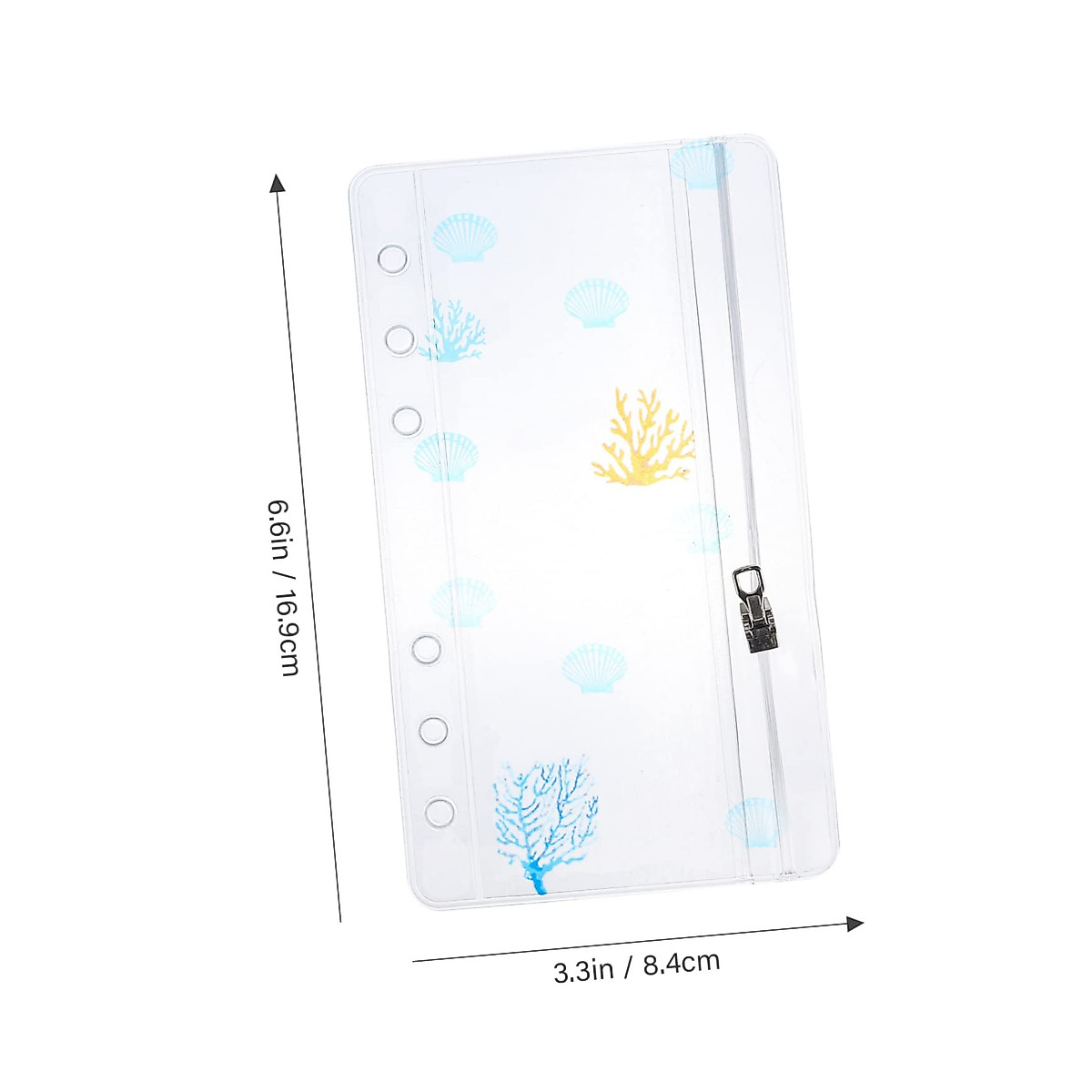 STOBOK 5pcs Loose-leaf Book Zip Bag Binder Pouch Pocket Protector 6-holes Money Envelopes 6 Holes Binder Pockets Pvc Cash Envelopes Clear Binder Pvc Zip Bag Sheet Business Card