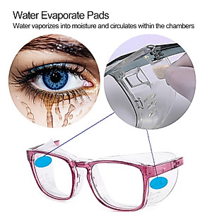 cosycare Hydrating Dry Eyes Glasses with Soft Silicone Moisture Chambers and Moisture Circulation Pad for Dry Eyes Symptoms (Dark)