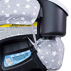 JYOKO Kids Cotton Cover Liner for car seat Compatible with Graco 4Ever DLX 4-in-1 (Cover, White Star)