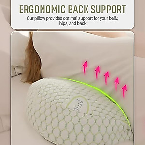 Smoochie Pregnancy Wedge Pillows for Side Sleeping, Prenatal Pillow and Pregnancy Belly Pillow, Pregnancy Leg Pillow, Best Maternity Pillows and Pregnancy Pillow Back Support (Green, Small)