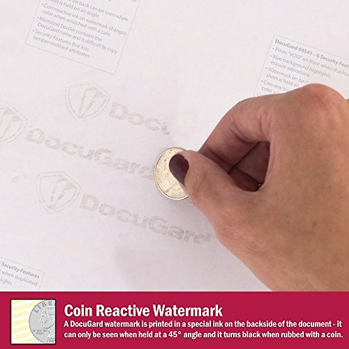 DocuGard Standard Medical Security Paper for Printing Prescriptions and Preventing Fraud, CMS Approved, 6 Security Features, Laser and Inkjet Safe, Blue, 8.5 x 11, 24 lb., 500 Sheets (04541)