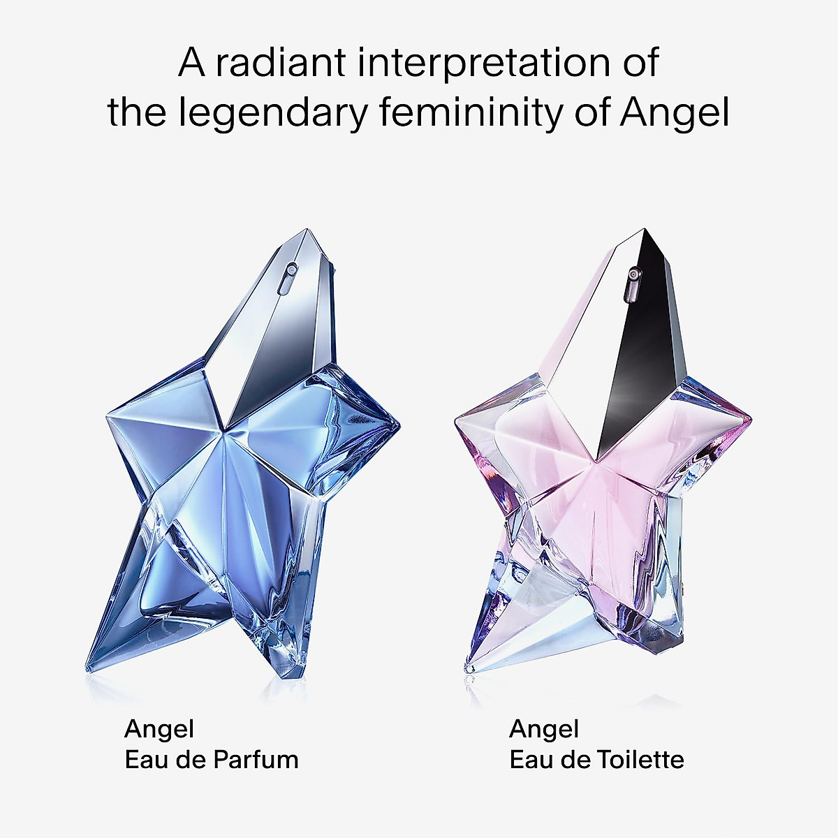 Mugler Angel - Eau de Toilette - Women's Perfume - Floral & Woody - With Peony, Praline, and Wood Accord - Long Lasting Fragrance - 3.3 Fl Oz