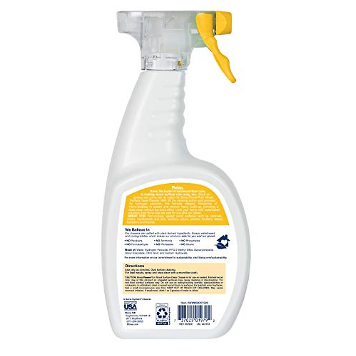 Bona PowerPlus Wood Surface Deep Cleaner Spray, Unscented, 22 Fl Oz