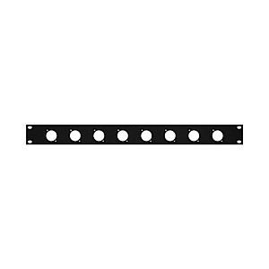 OSP Cases | Metal Rack Panel | 1-Space | 8 D-Series Punch-Out's