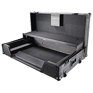 ProX XS-XDJXZWLTBL ATA Flight Case ATA Flight Case For Pioneer XDJ-XZ DJ Controller with Laptop Shelf 1U Rack Space and Wheels - Black