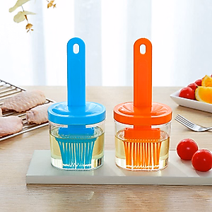 Goldaylight Silicone Basting Pastry Brush for Baking Cooking Bbq Grill Spread Oil Butter Sauce, Orange